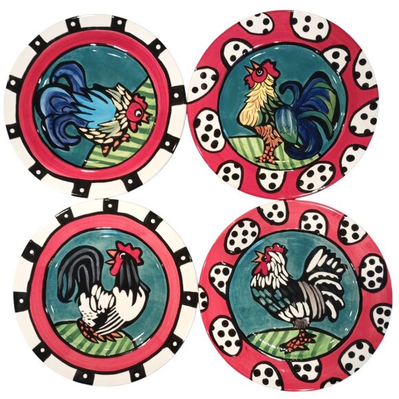 Nicole Engblom | Dining | Vintage Nicole Engblom Rooster Chicken 8 ...